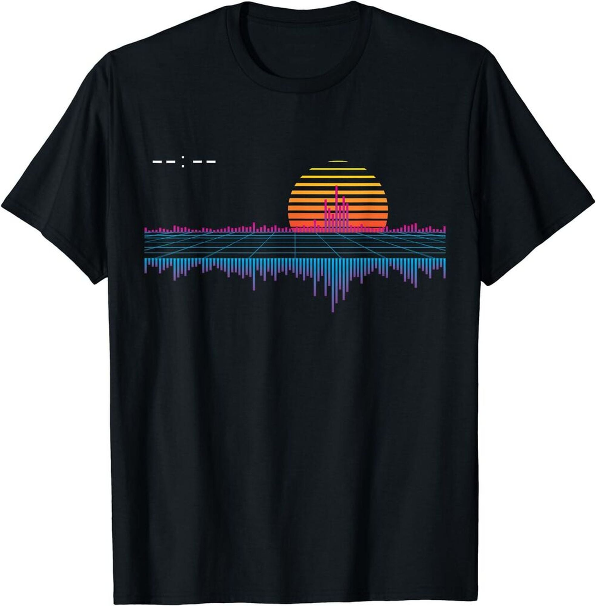 Retro Reverie: Dive into Nostalgia with our Synthwave Sunset Tee ...
