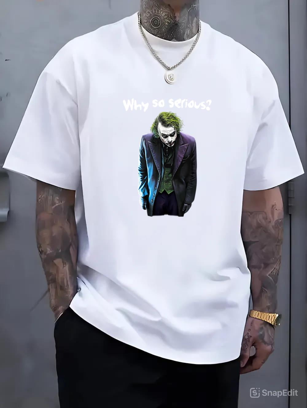 Retro Reviva Organic Cotton DC Comics Batman Joker Why So Serious T ...