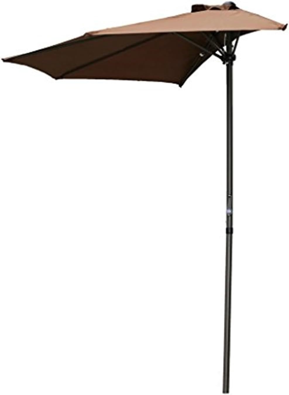 Retro Revival Half Round Wall Hugger Umbrella - 6' Height, UV Resistant ...