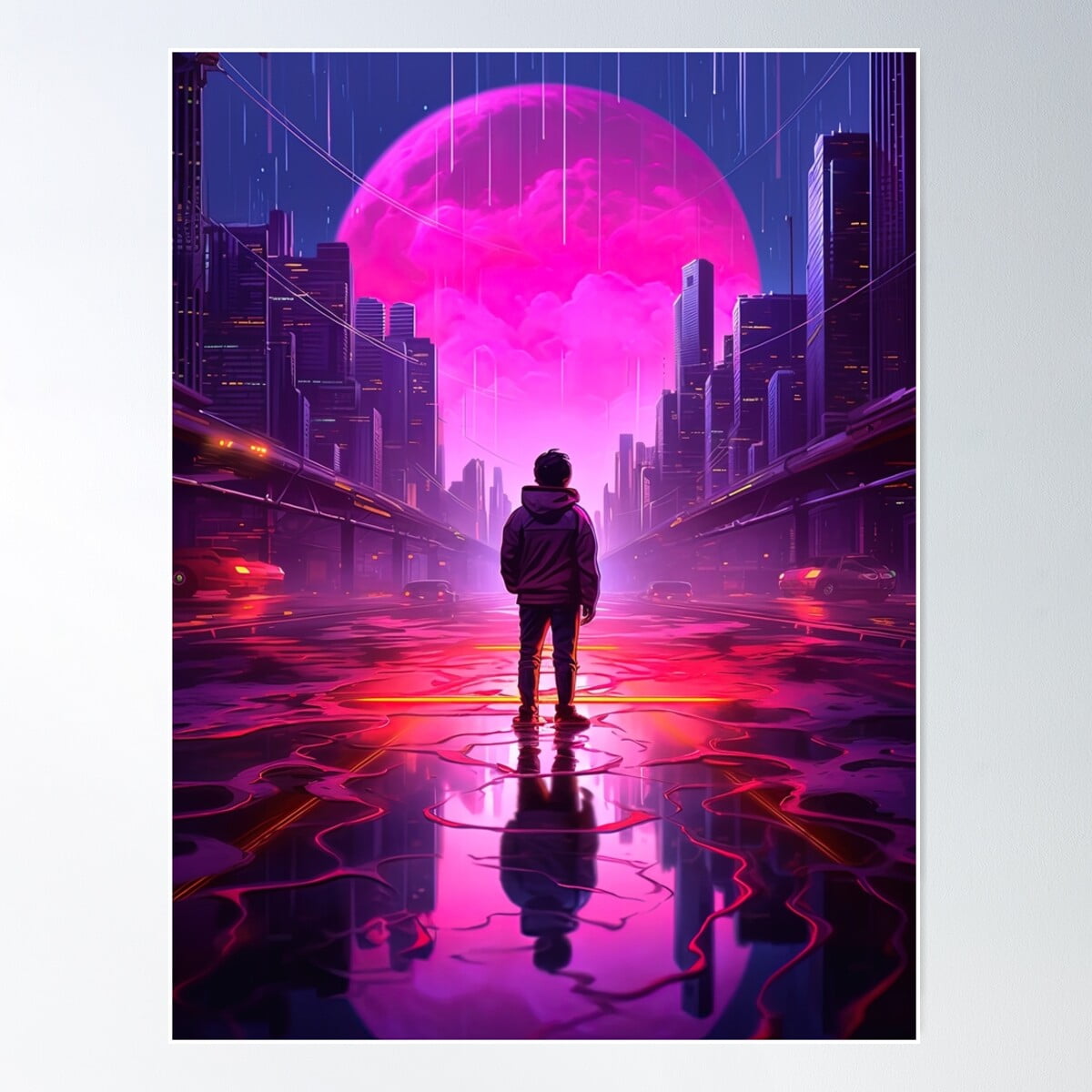 Retro Rewind: A Visual Tribute To The 1980S Synthwave Movement Poster ...