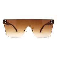 80s Funky Triangle Narrow Shield Retro Sunglasses Gold Yellow - Walmart.com