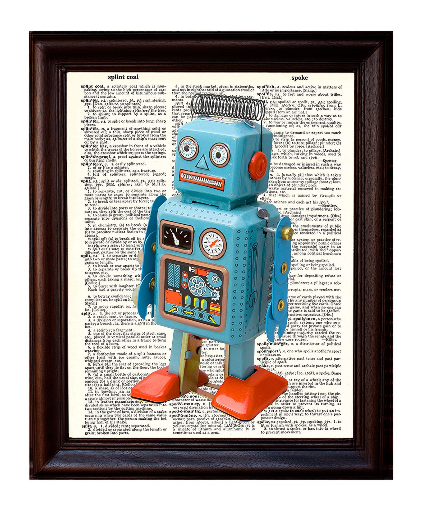 Retro Robot - Dictionary Art Print Printed On Authentic Vintage ...
