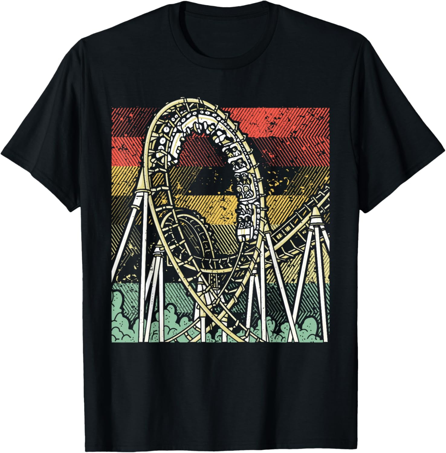 Retro Roller Coaster T-Shirt - Walmart.com