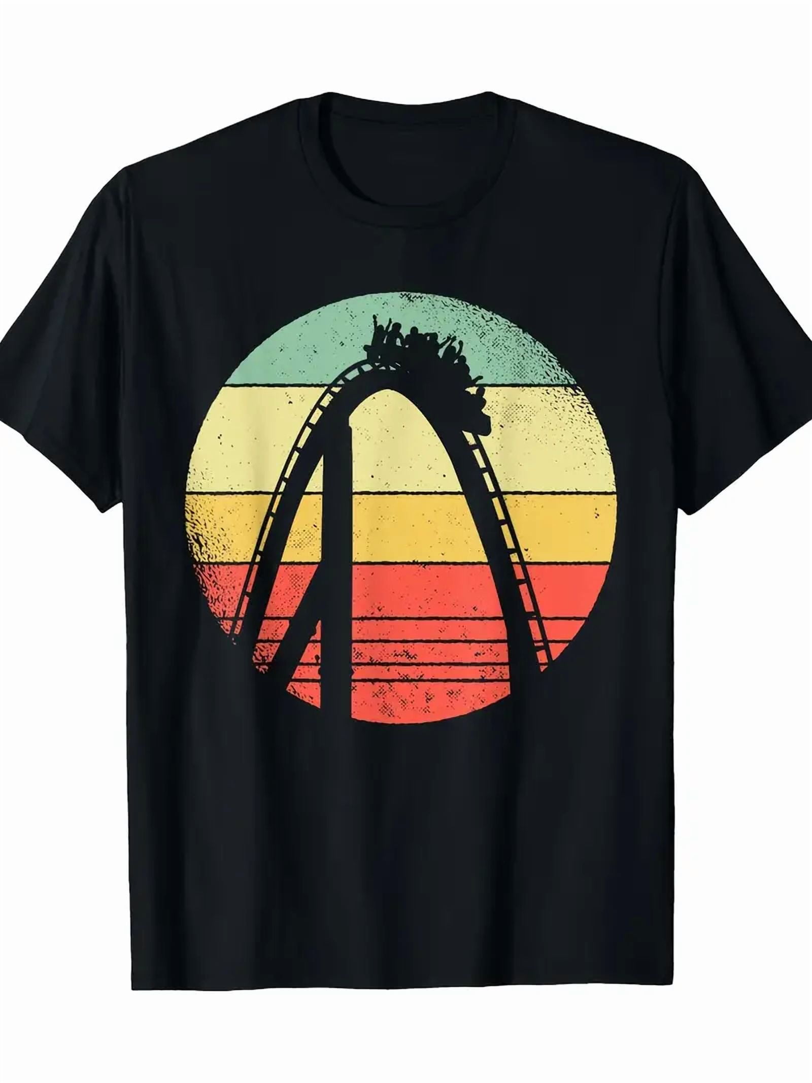 Retro Rollercoaster I Roller Coaster T-Shirt-220gT T-shir - Walmart.com