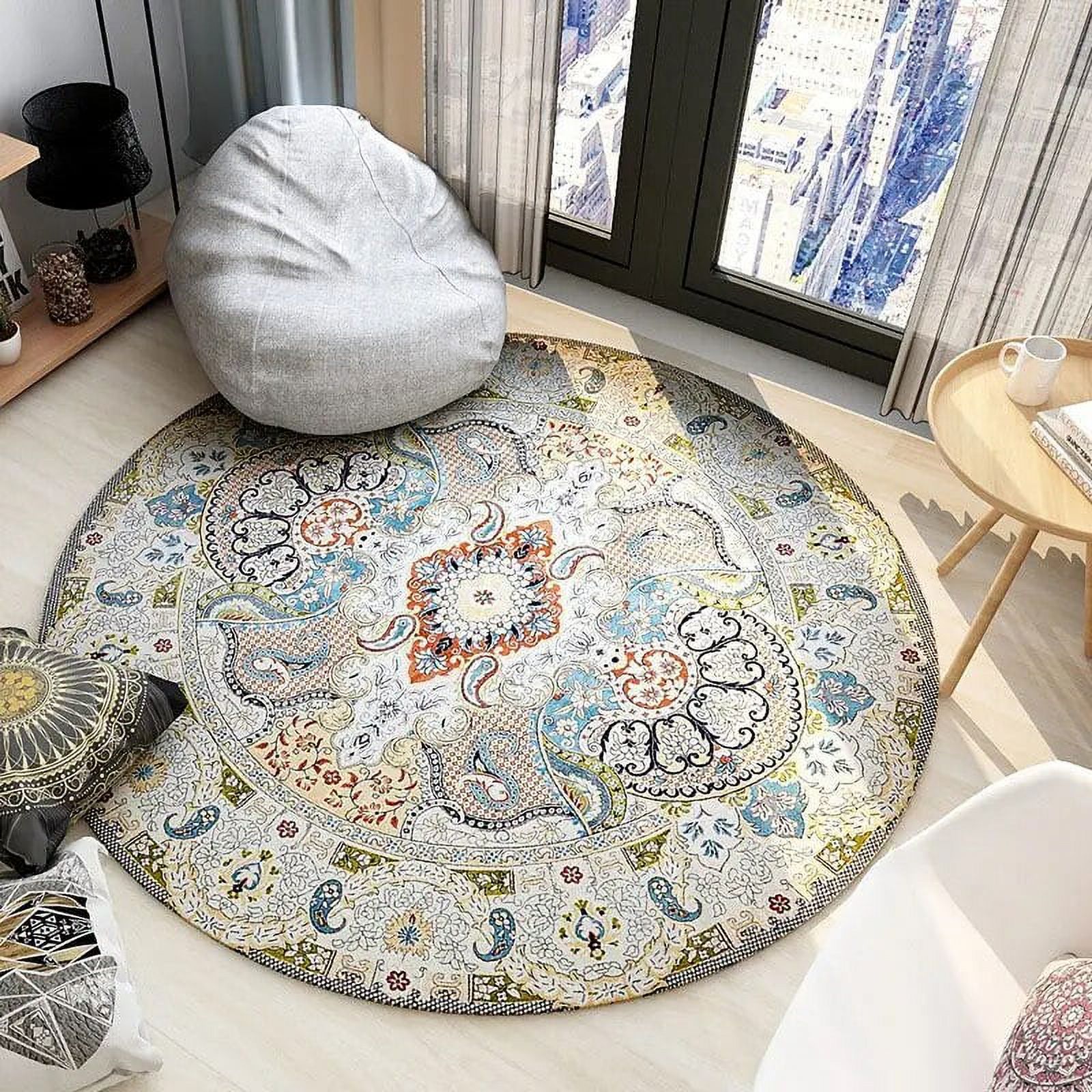Retro Round Carpet mandala Living Room carpets home raiton Bedroom ...
