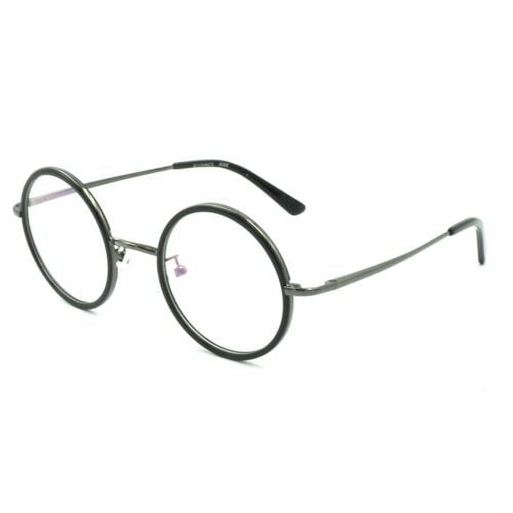 Retro Round Eyeglass Frames Spring Hinge Optical Metal Rx Vintage ...