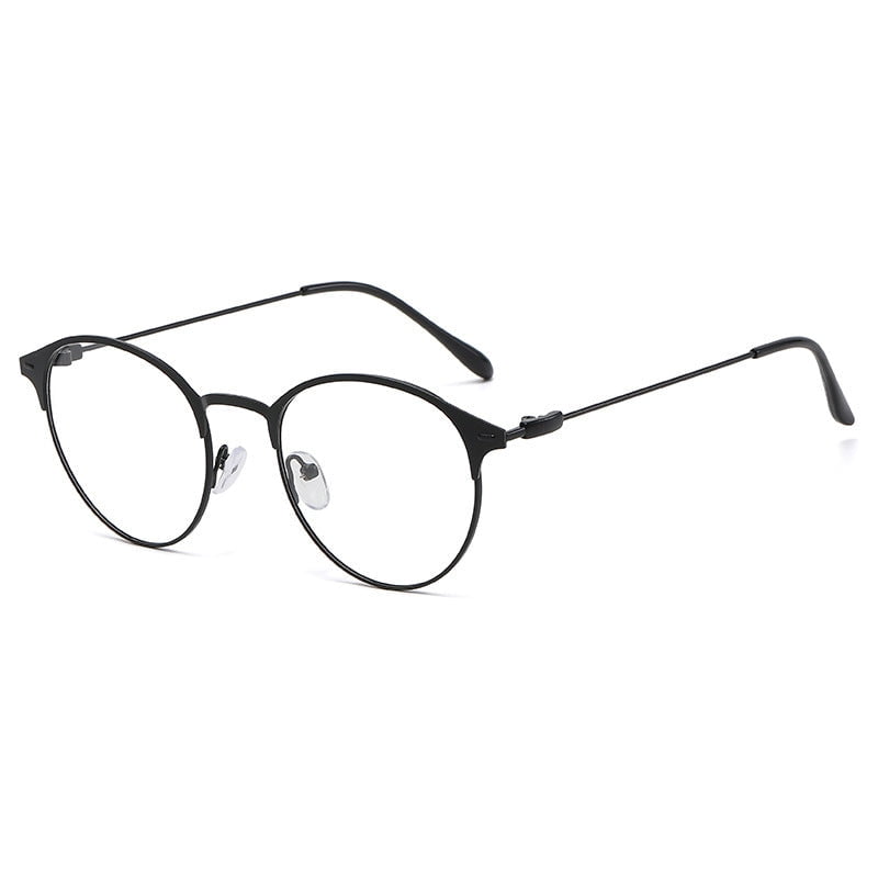 Retro Round Metal Eyeglass Frames for Square Faces, Full Frame Fashion ...