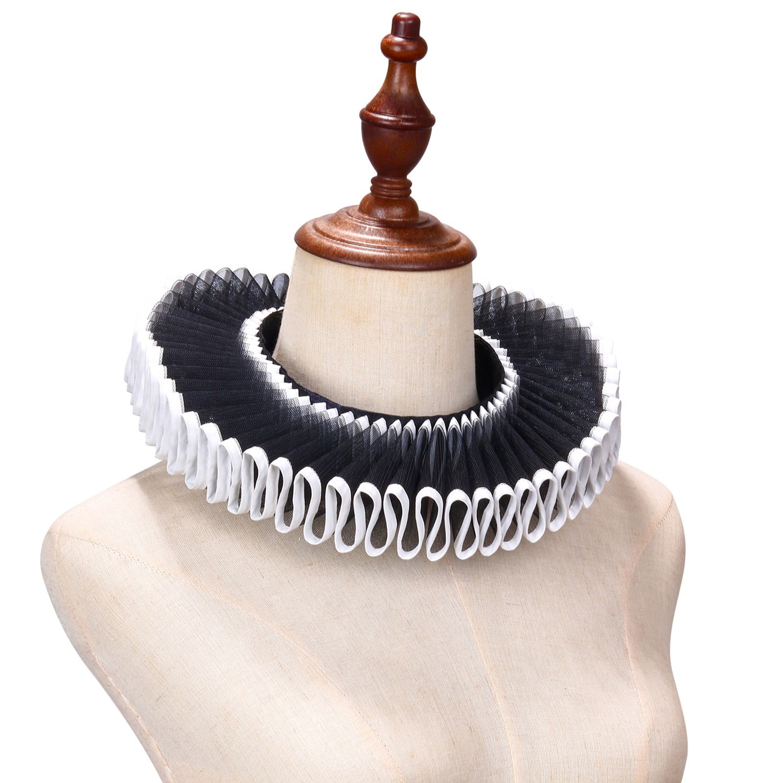 Retro Ruffled Collar Girls Cosplay Tie Victorian Collar Lapel Medieval ...