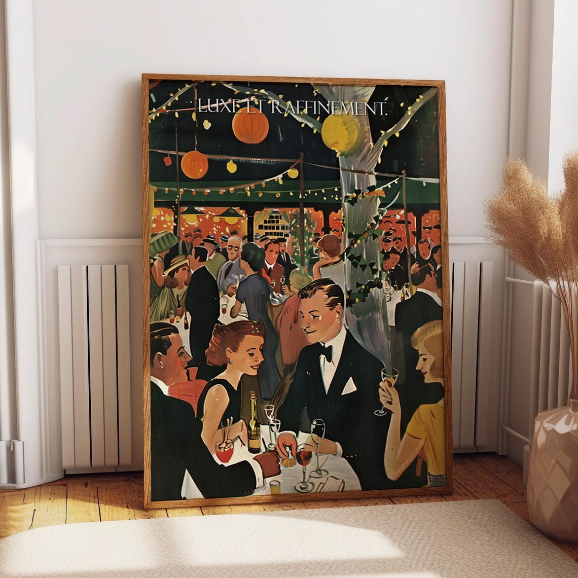 Evening Gala Art Poster - Sophisticated Art Deco Party Room Decor - 1920S Inspired Artwork Retro ...