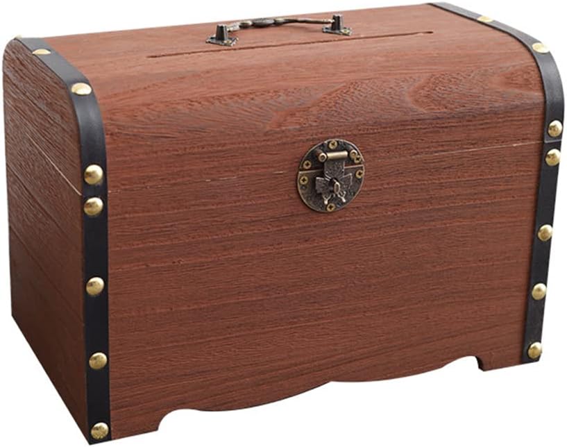 Retro Safe Money Box, Wooden Money Box In Retro Style, Vintage Wooden ...