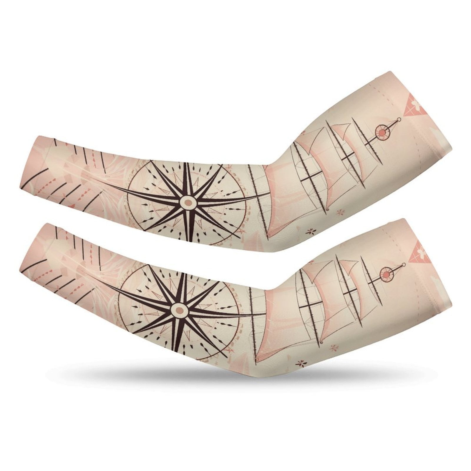Retro Sail Cooling Arm Sleeves For Men & Women Sunscreen Arm Cover For ...