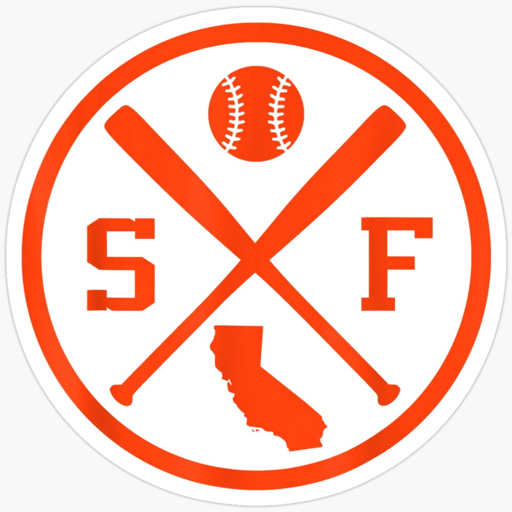 Retro San Francisco Baseball Emblem Vintage Sf Team Sticker Baseball ...