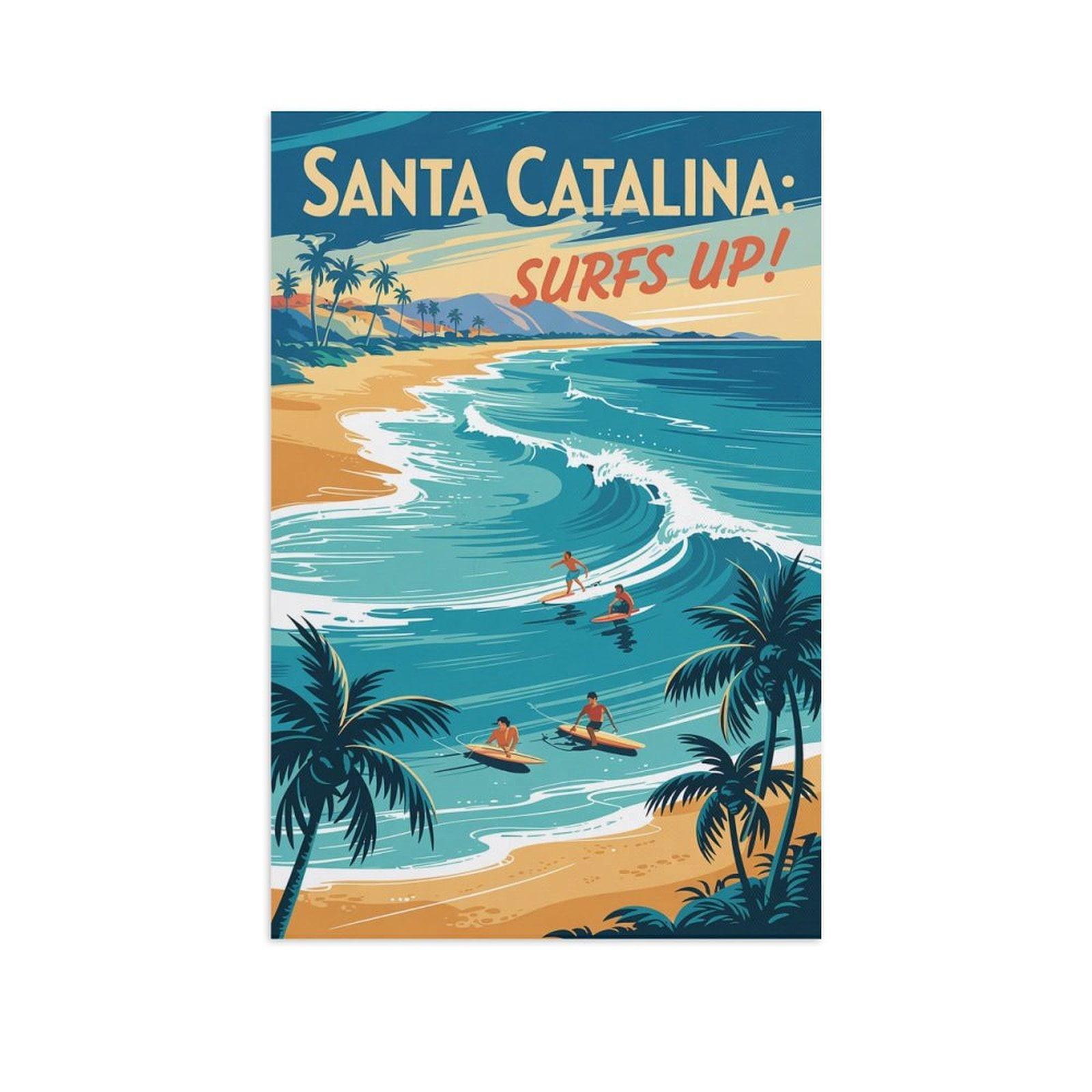 Retro Santa Catalina Poster Vintage Panama Tourism Art for Walls Print ...