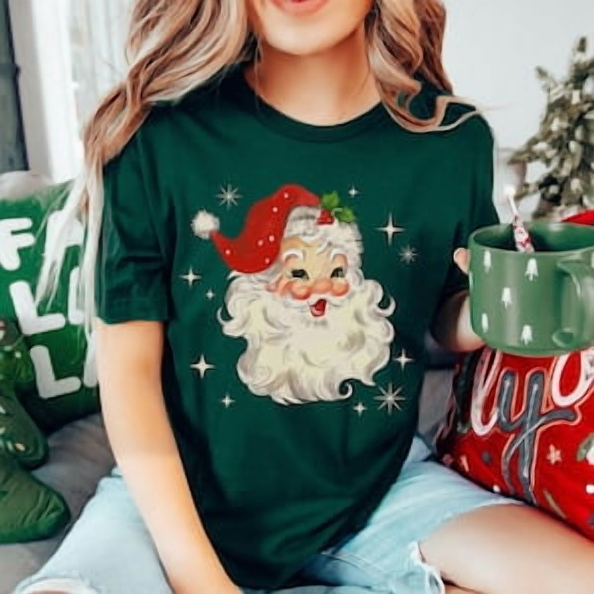 Retro Santa Claus Shirt, Vintage Santa Tee, Santa Claus Shirt, Classic ...