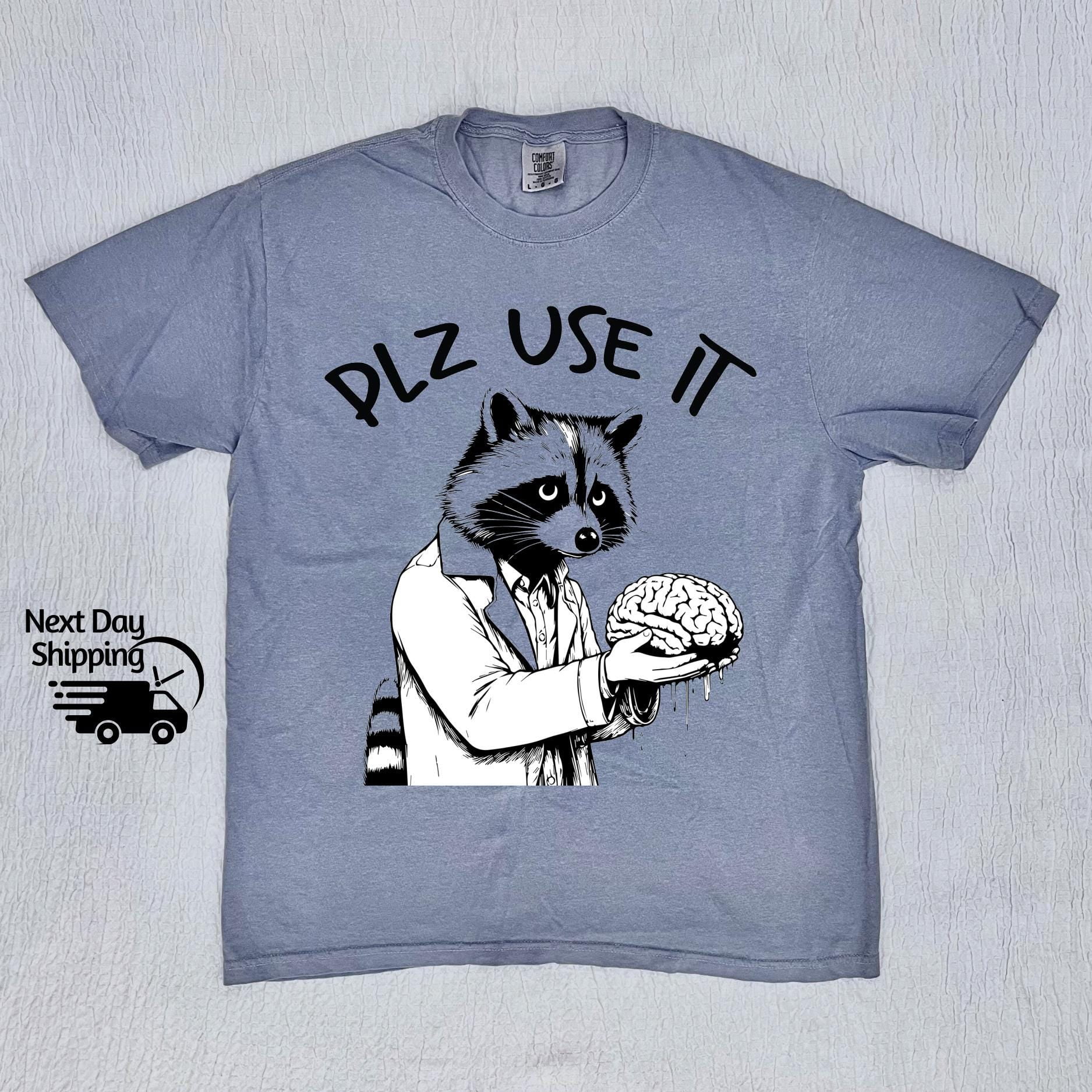 Retro Sarcastic Raccoon 90s Graphic Shirt, Funny Raccoon Please Use It ...