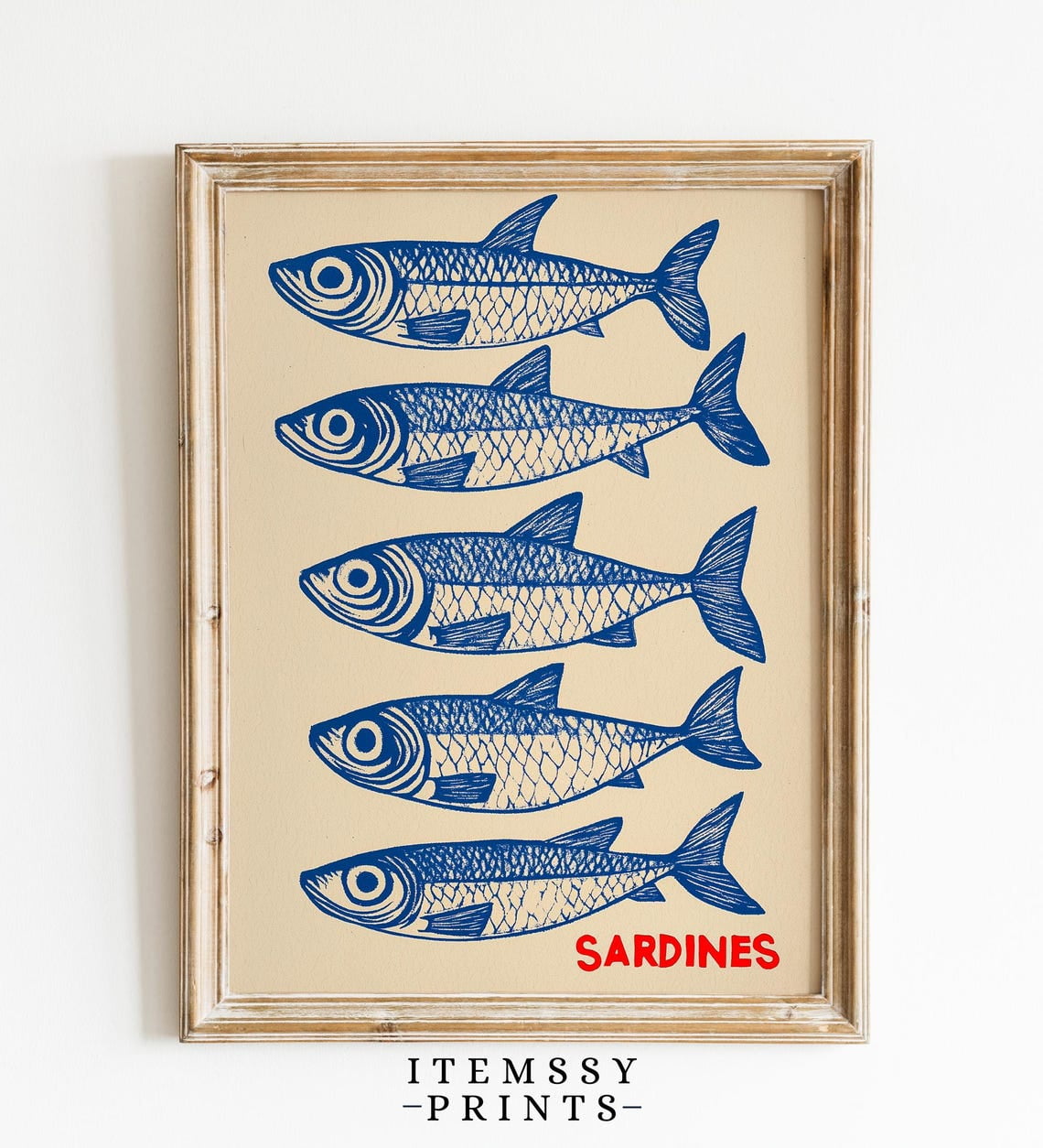 Retro Sardines Poster, Vintage Fish Wall Art, Kitchen Decor Poster ...