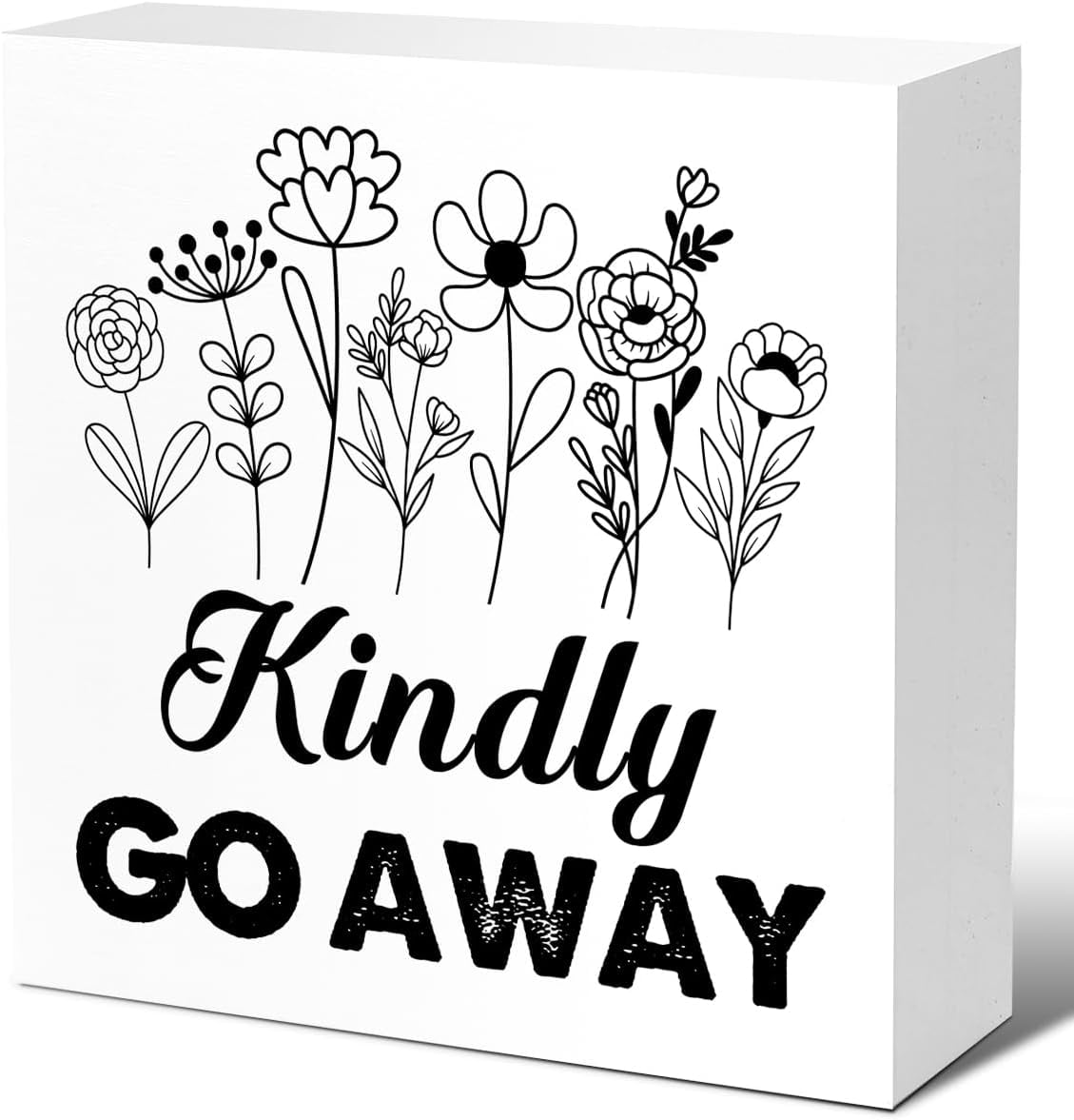 Retro Satire and Irony for Fun Wood Block Signs Wood Block Signs,Kindly ...