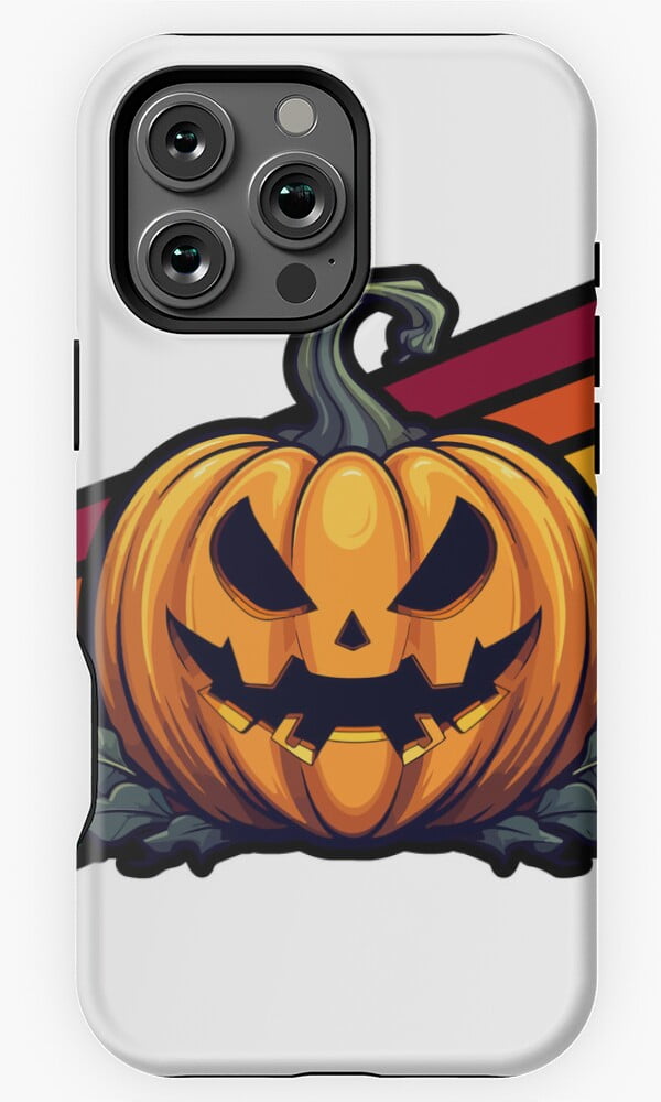 Retro Scary Pumpkin Halloween Vintage Phone Case for iPhone 11 12 13 14 ...