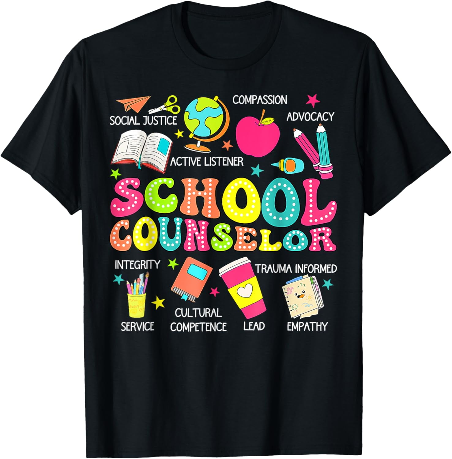 Retro School Counselor Back To School Teacher Counseling T-Shirt ...