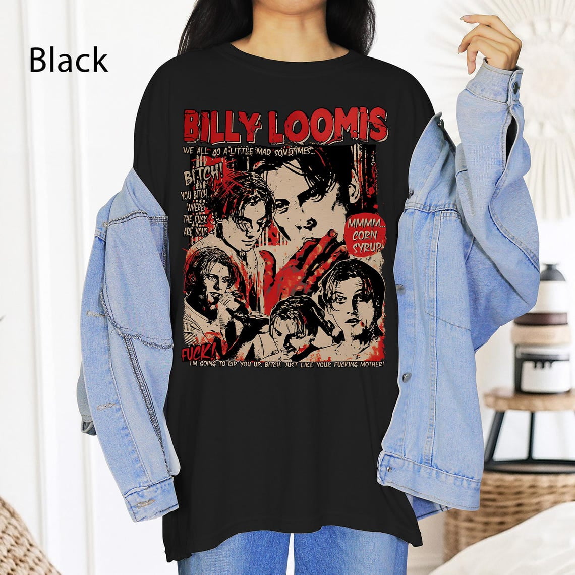 Retro Scream Billy Loomis Shirt, Let's Watch Scary Movie Crewneck ...