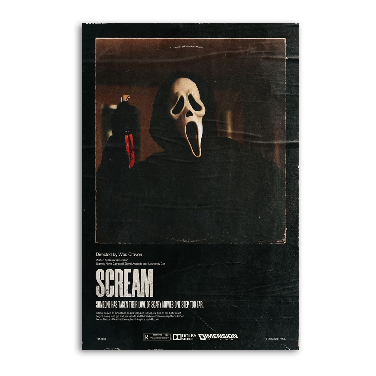 Retro Scream Horror Franchise Halloween 90s Slasher Painting On Canvas ...
