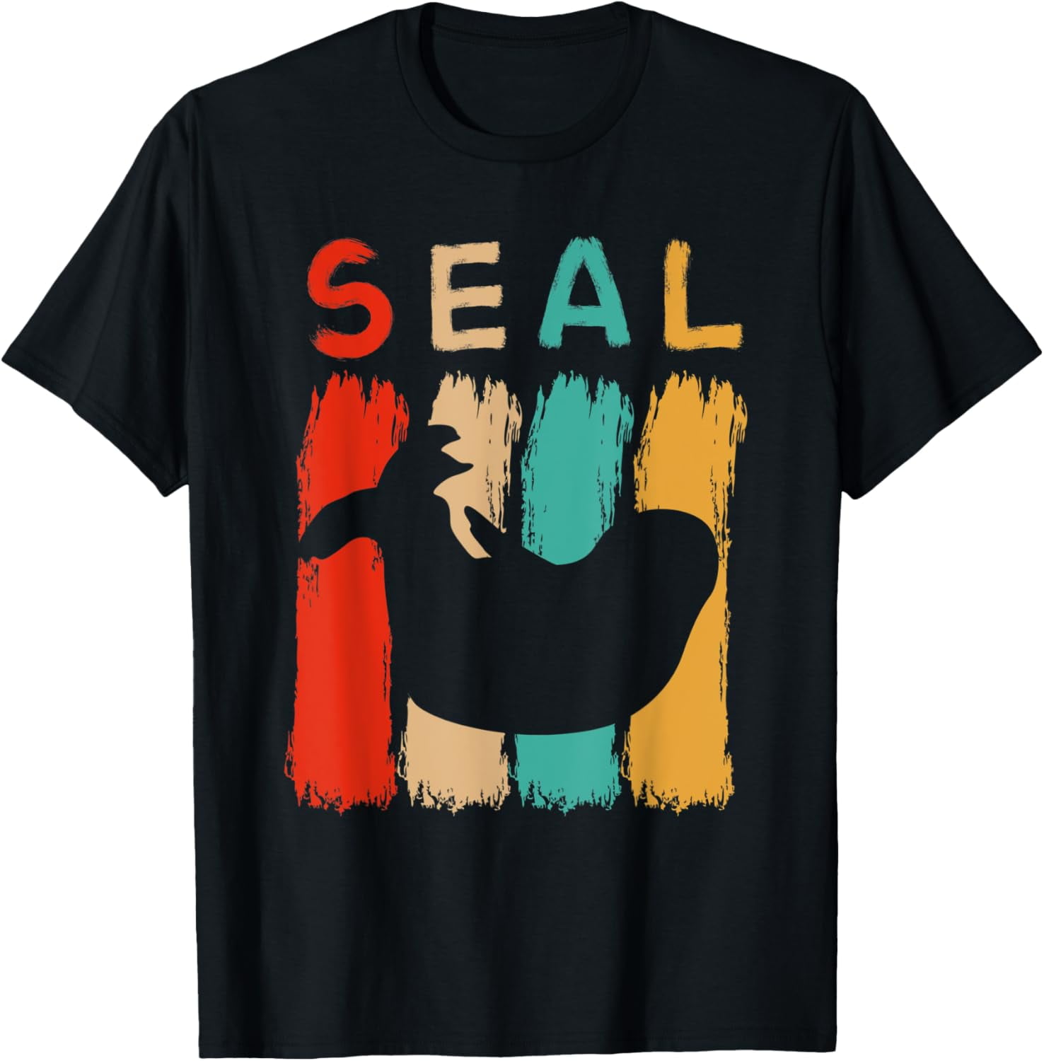 Retro Seal Clothes Outfit Vintage Sea Dog Gift Grey Seal T-Shirt ...