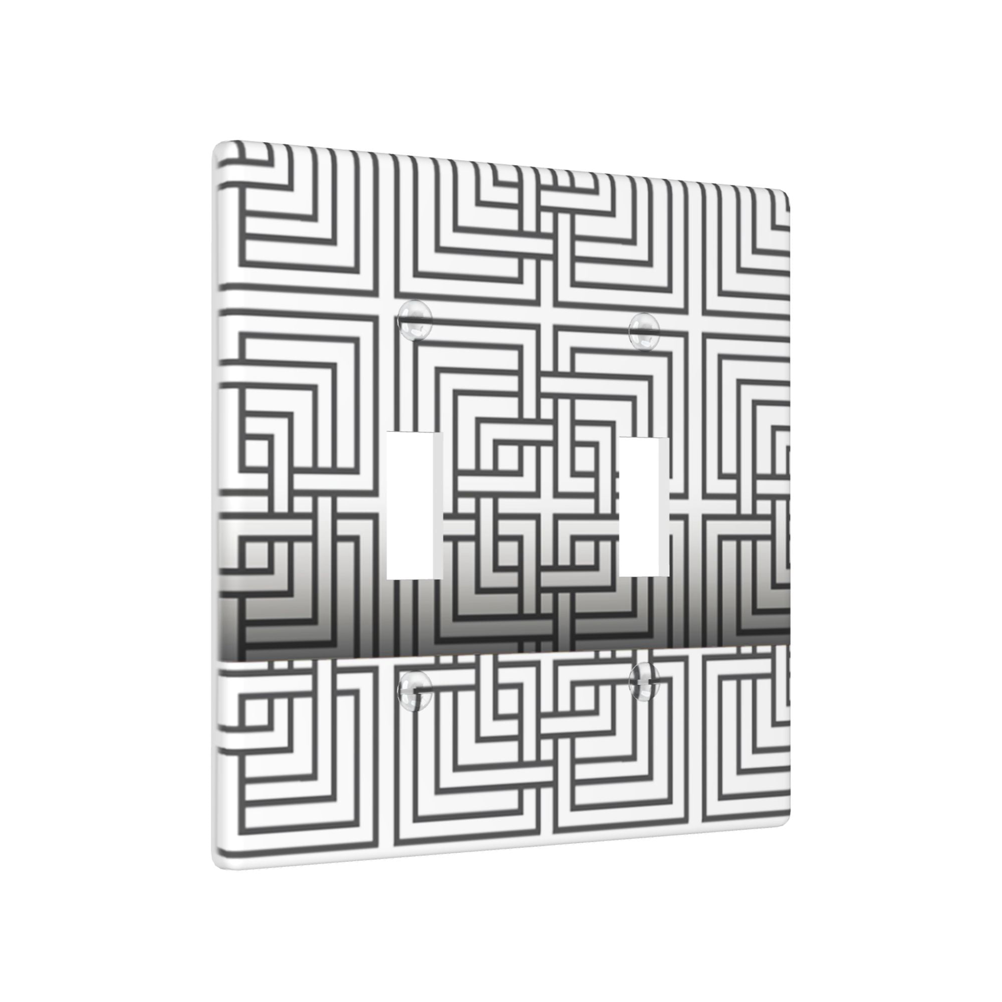 Retro Seamless Floral Pattern Double Toggle Light Switch Plate ...