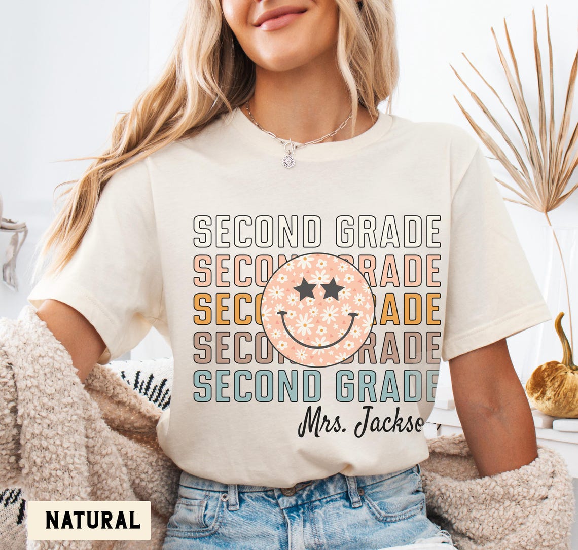 Retro Second Grade Second Grade Teacher TBack to School Teacher Team ...
