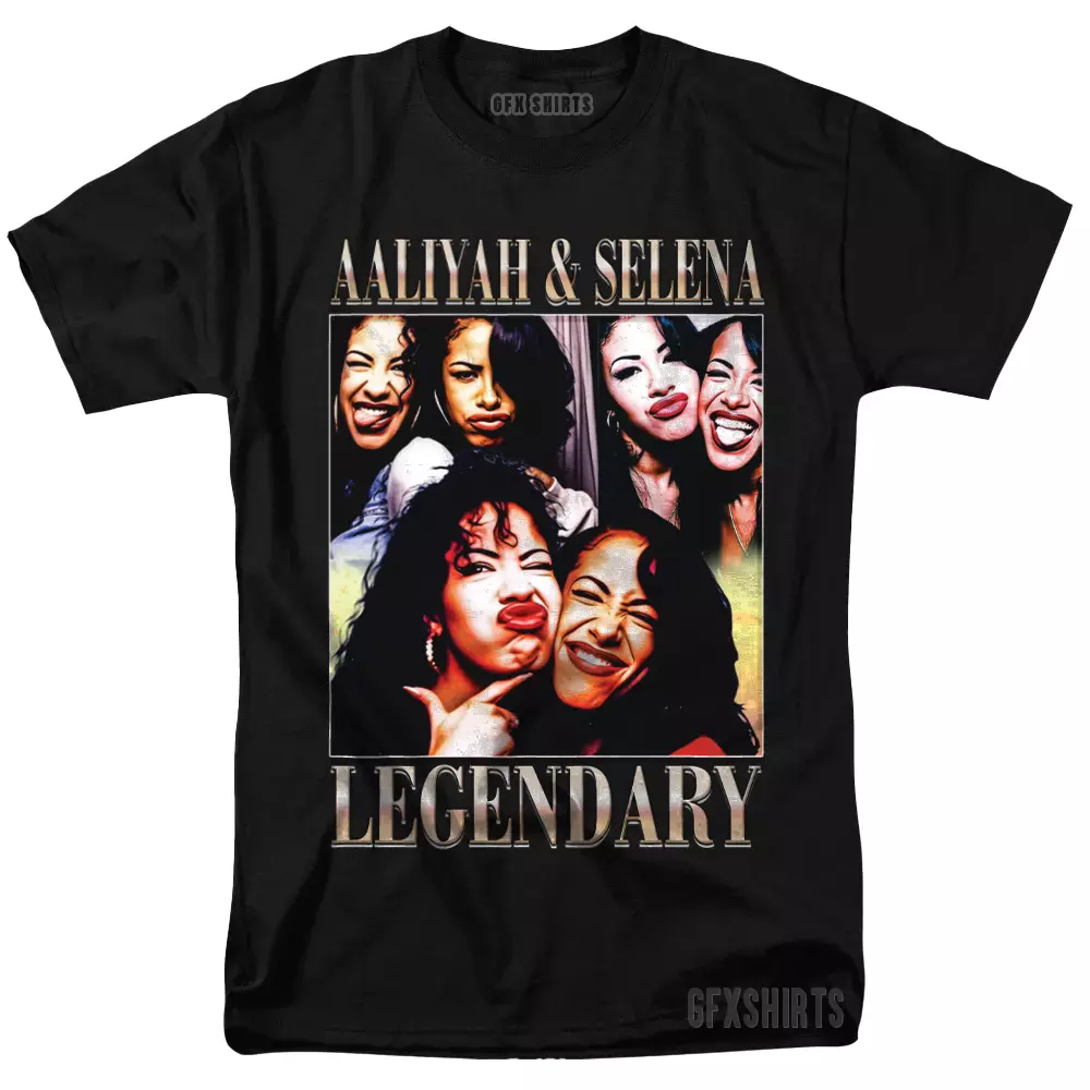 Retro Selena Quintanilla & Aaliyah Together Forever Graphic design T ...