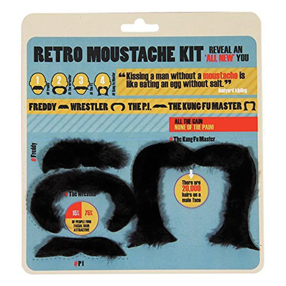 Retro Self Adhesive Costume & Party Disguise Moustache Kit - Walmart.com