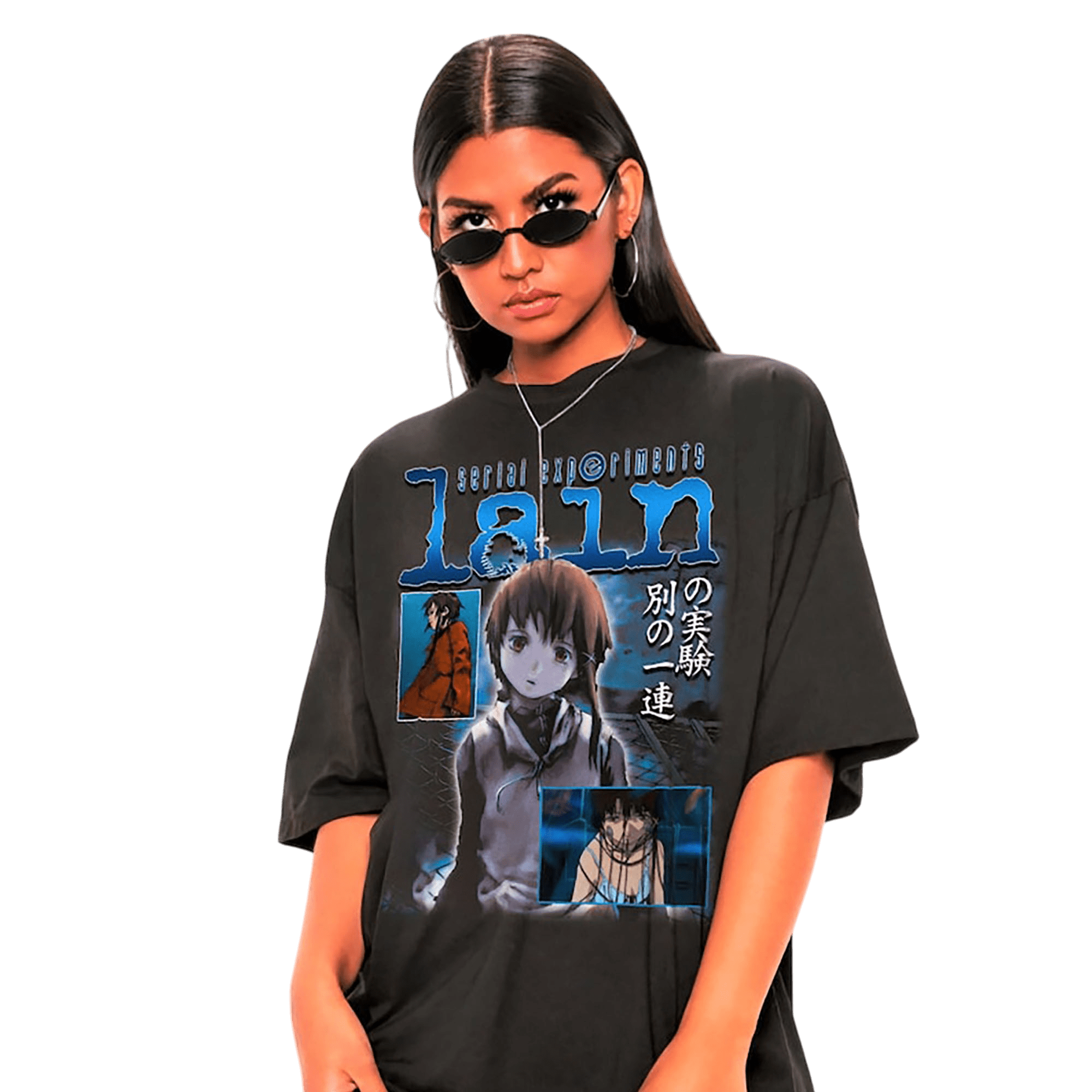 Retro Serial Experiments Lain Unisex Classic 2D T-Shirt - Lain Iwakura ...