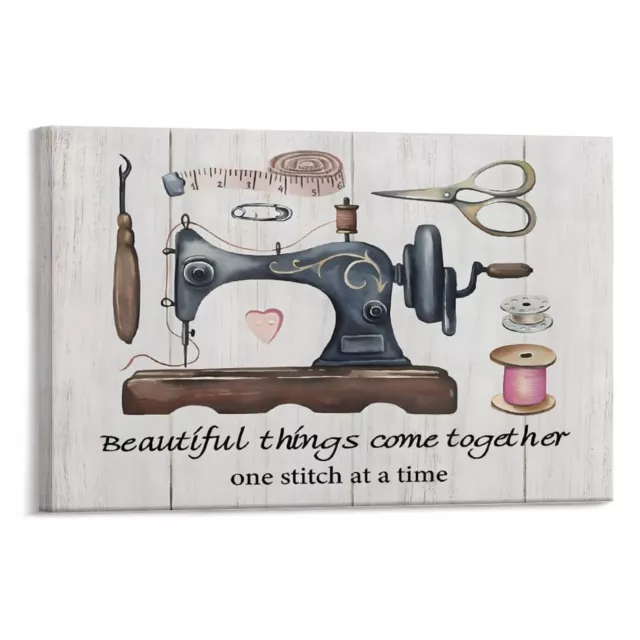 Retro Sewing Machine Poster Home Decor Decoration Art Print Office ...