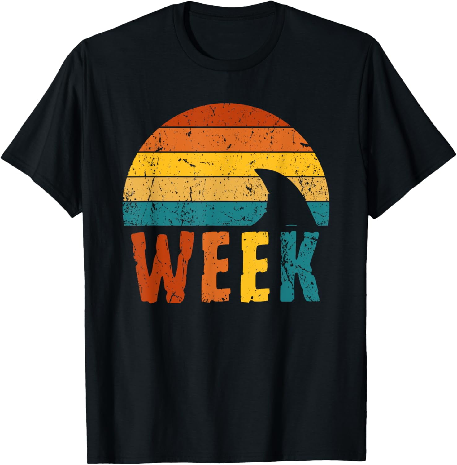 Retro Shark Fin 70s 80s Week Cool Sharks Ocean Animal Lover T-Shirt men ...