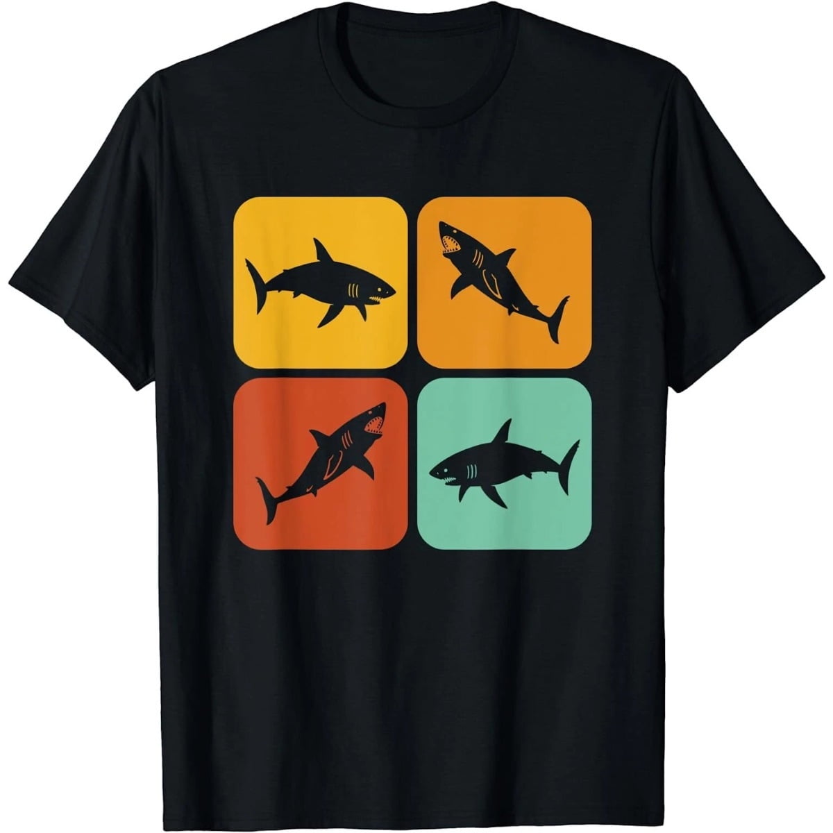 Retro Shark I Aesthetic Shark I Shark Fish Funny Gift Unisex T-Shirt ...