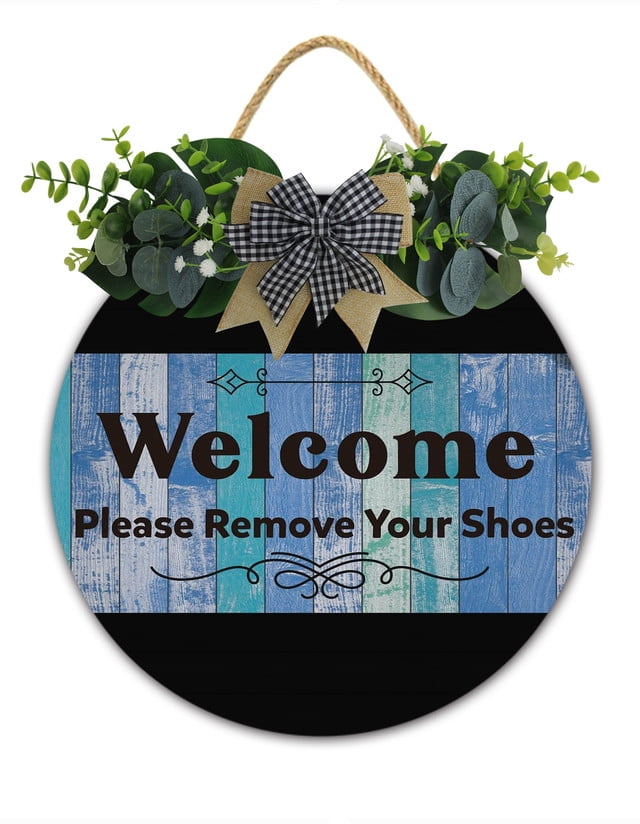 Retro No Shoes Sign Funny Farmhouse Welcome Please Remove Your Shoes ...