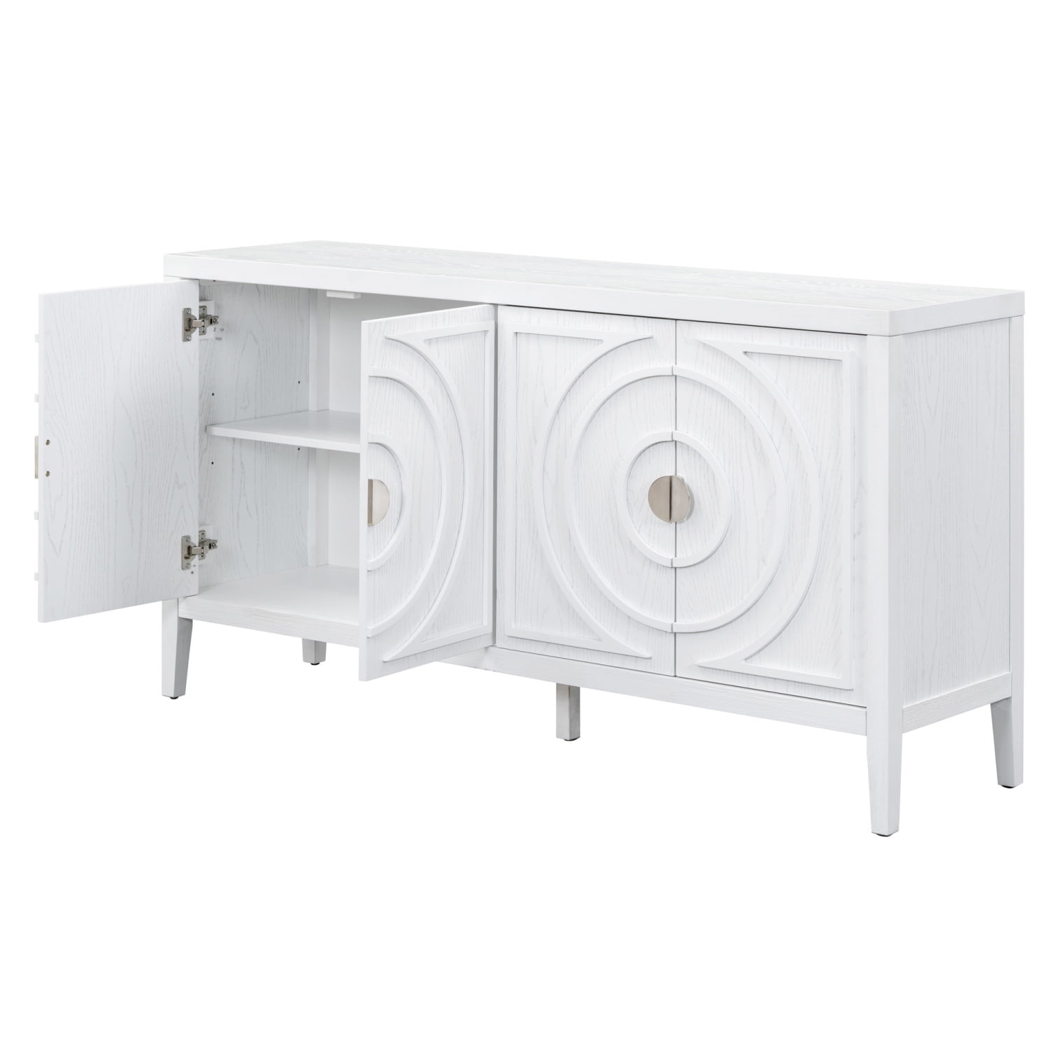 Retro Sideboard door with Circular Groove Design Round Metal Door ...
