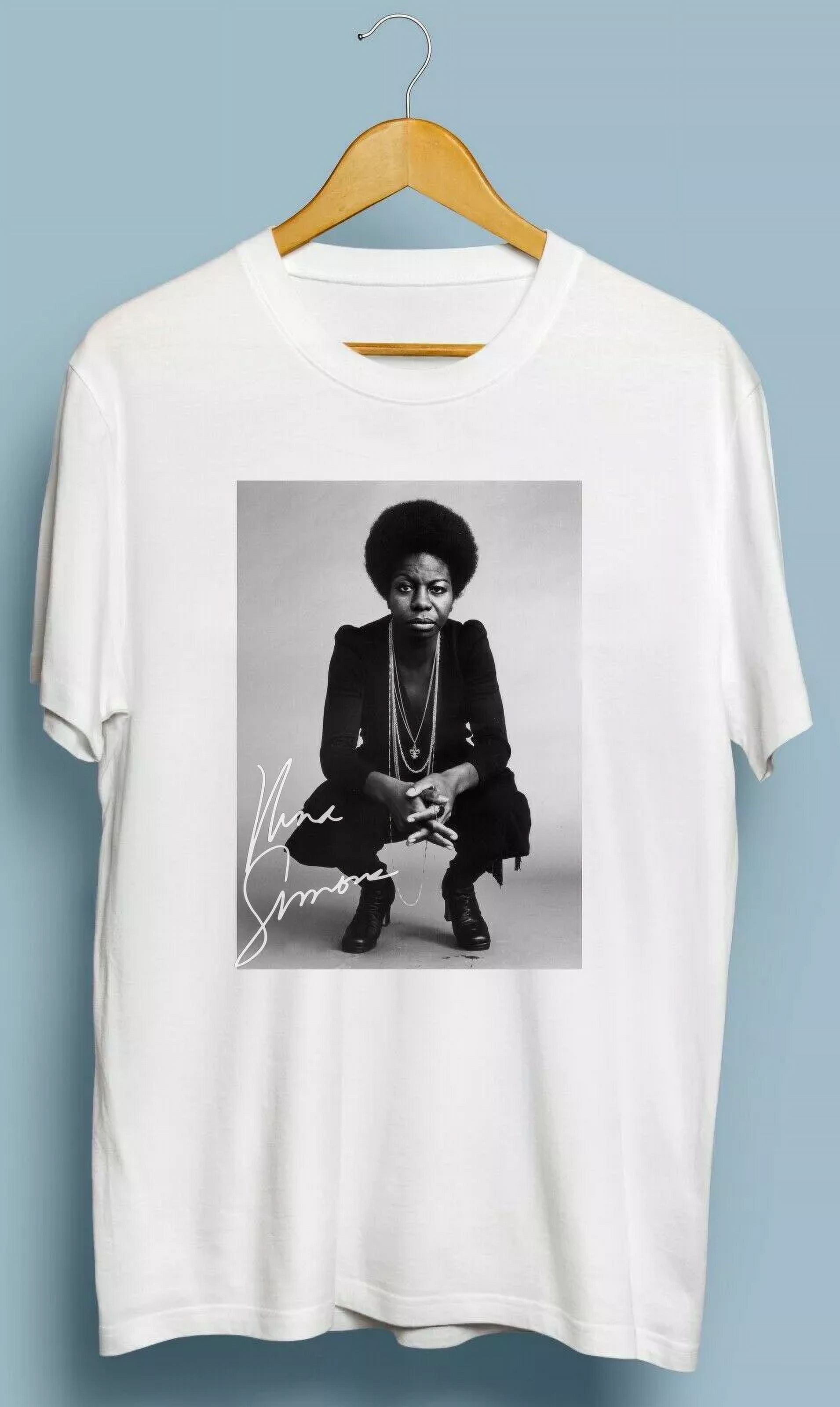 Retro Signature Nina Simone Shirt Short Sleeve White Unisex S-234XL ...