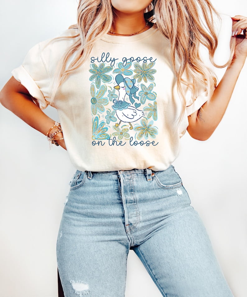 Retro Silly Goose Shirt, Silly Goose On The Loose, Funny Cowgirl Shirt ...