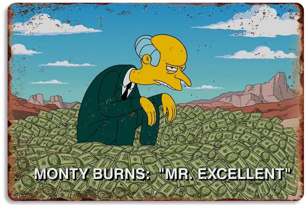 Retro Simpson Cartoon Metal Poster Homer Simpson Plaque Wall Decor Gift ...