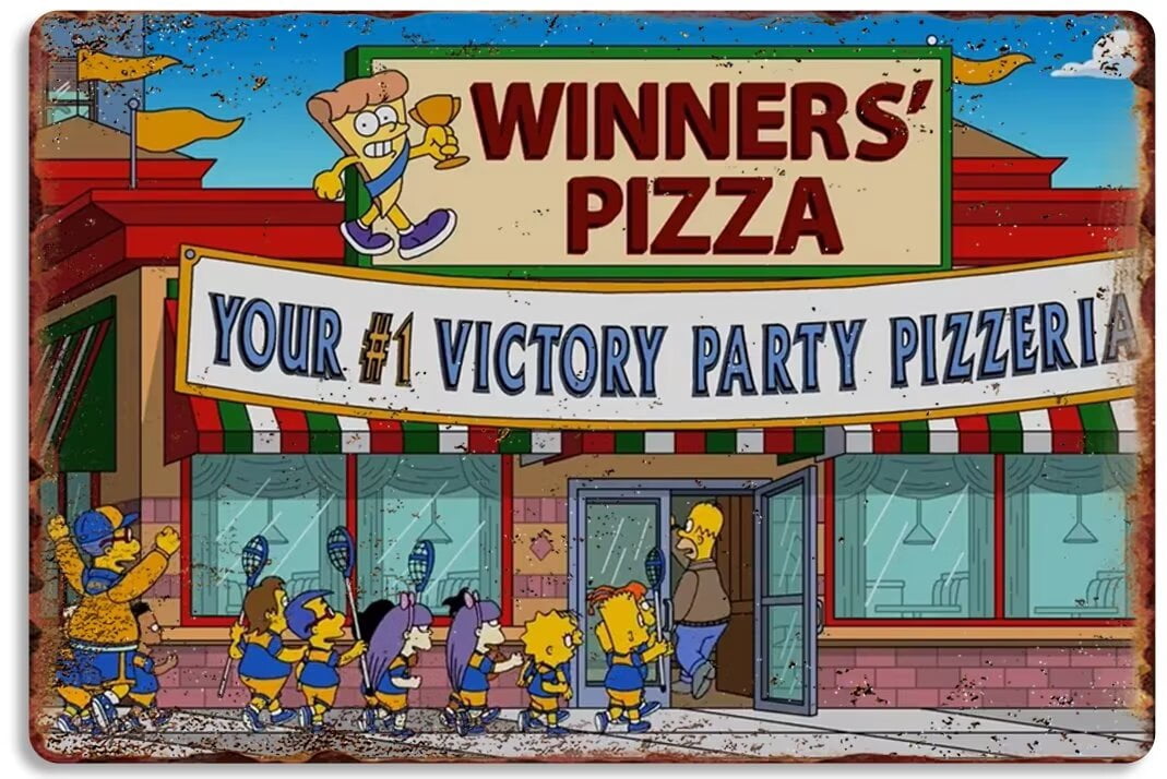 Retro Simpson Party Metal Tin Sign The Simpsons Cartoon Poster Vintage ...
