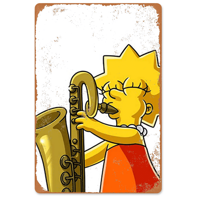 Retro Simpsons Metal Poster The Simpsons Trumpet Metal Tin Signs ...