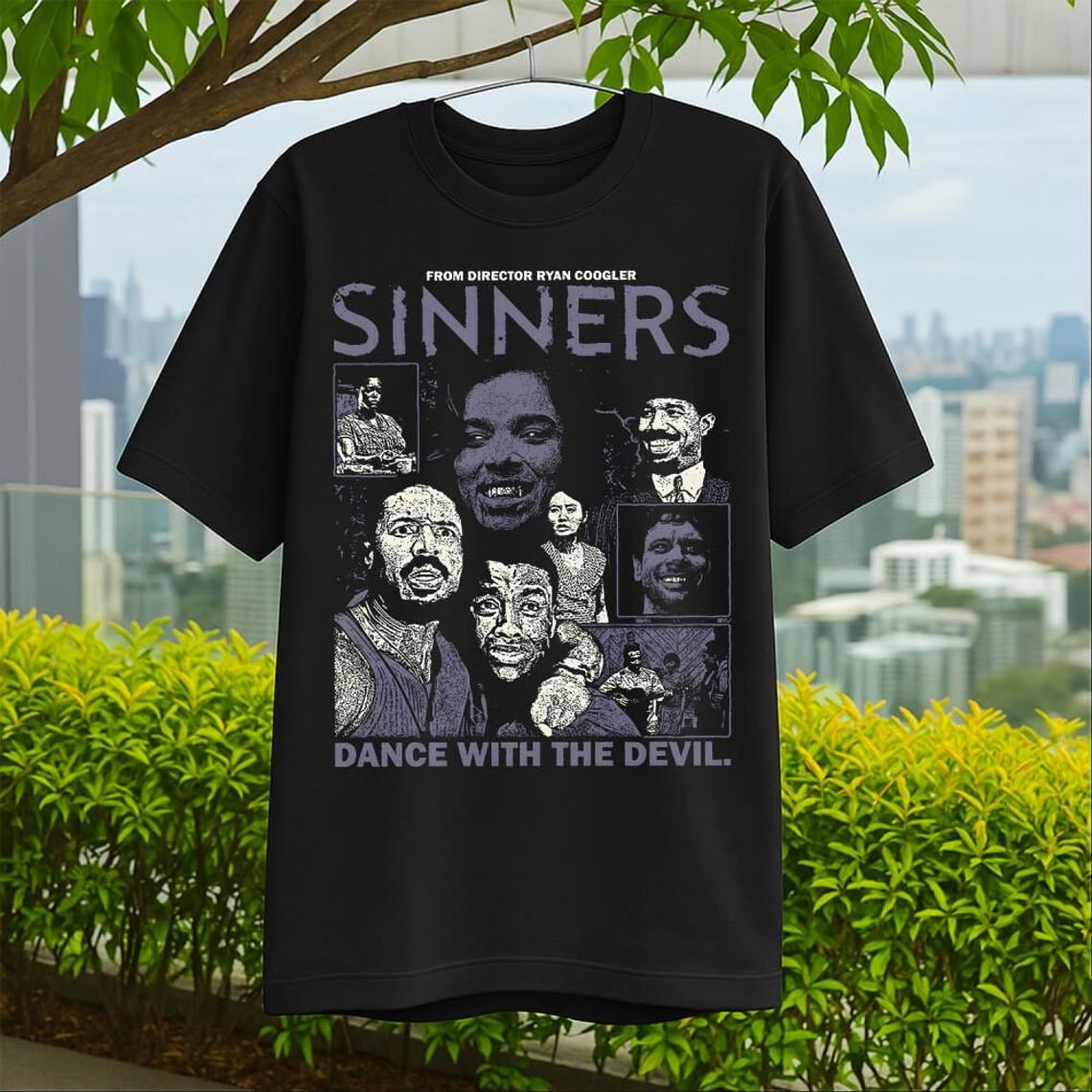 Retro Sinners Movie Shirt 2025 Shirt , Aesthetic Movie Lover Sinners ...