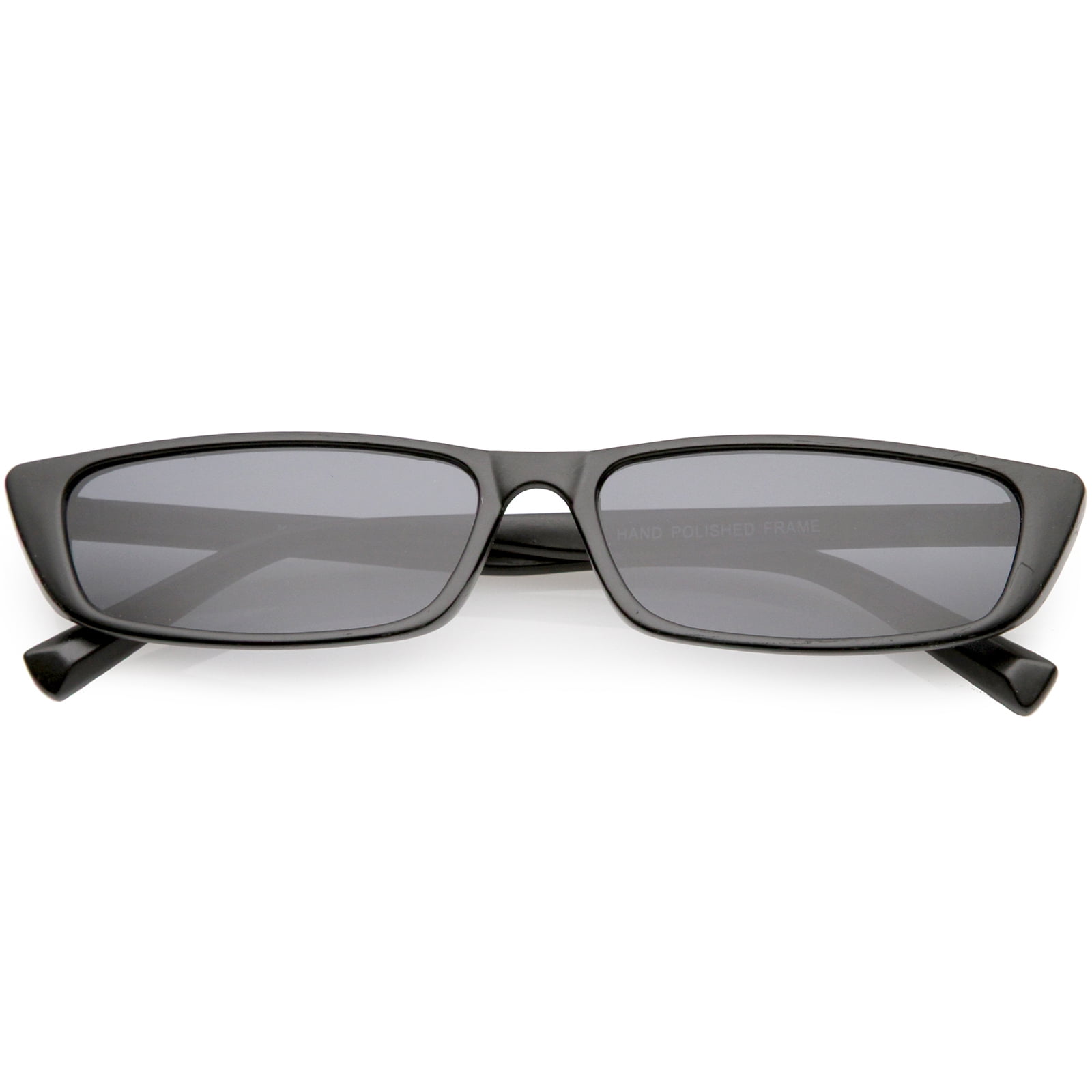 Retro Slim Rectangle Cat Eye Sunglasses Neutral Colored Lens 57mm ...