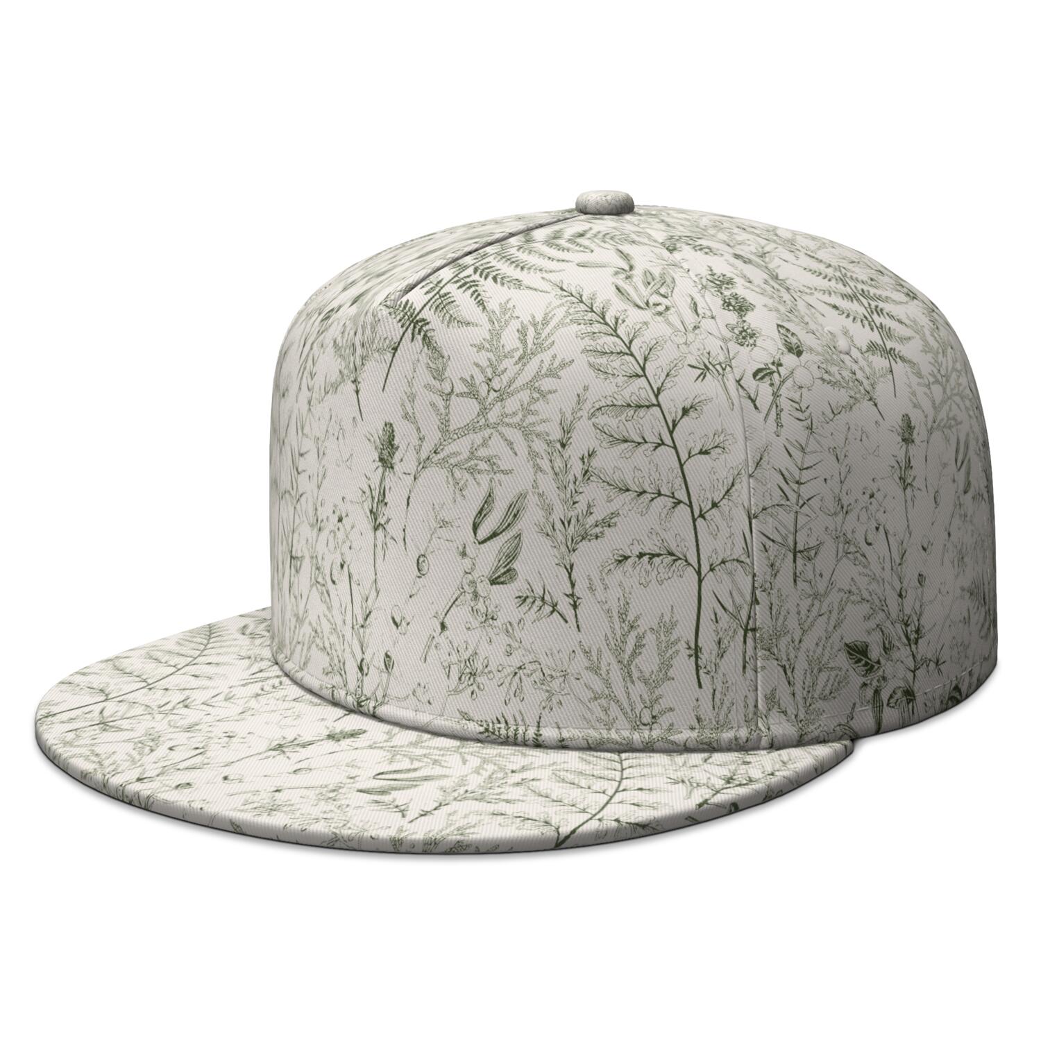 Retro Small Floral Flat Brim Hat - Adjustable Urban Style Cap - Walmart.com