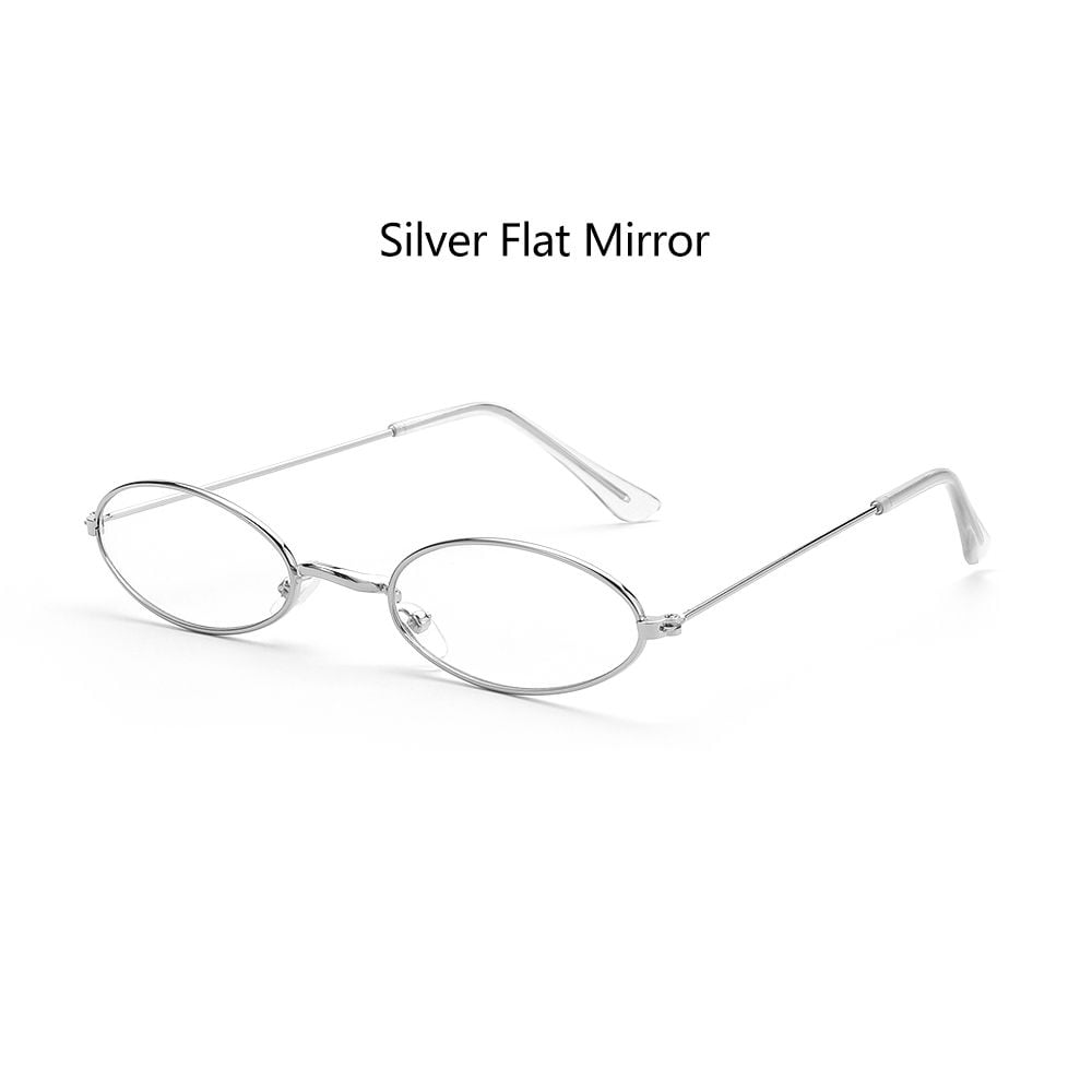 Retro Small Frame Men and Women Accessories Eyeglasses Oval Sunglasses ...