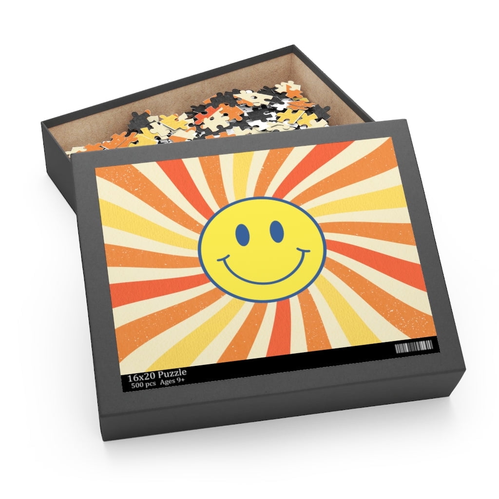 Retro Smiley Face Jigsaw Puzzle 500-Piece - Walmart.com