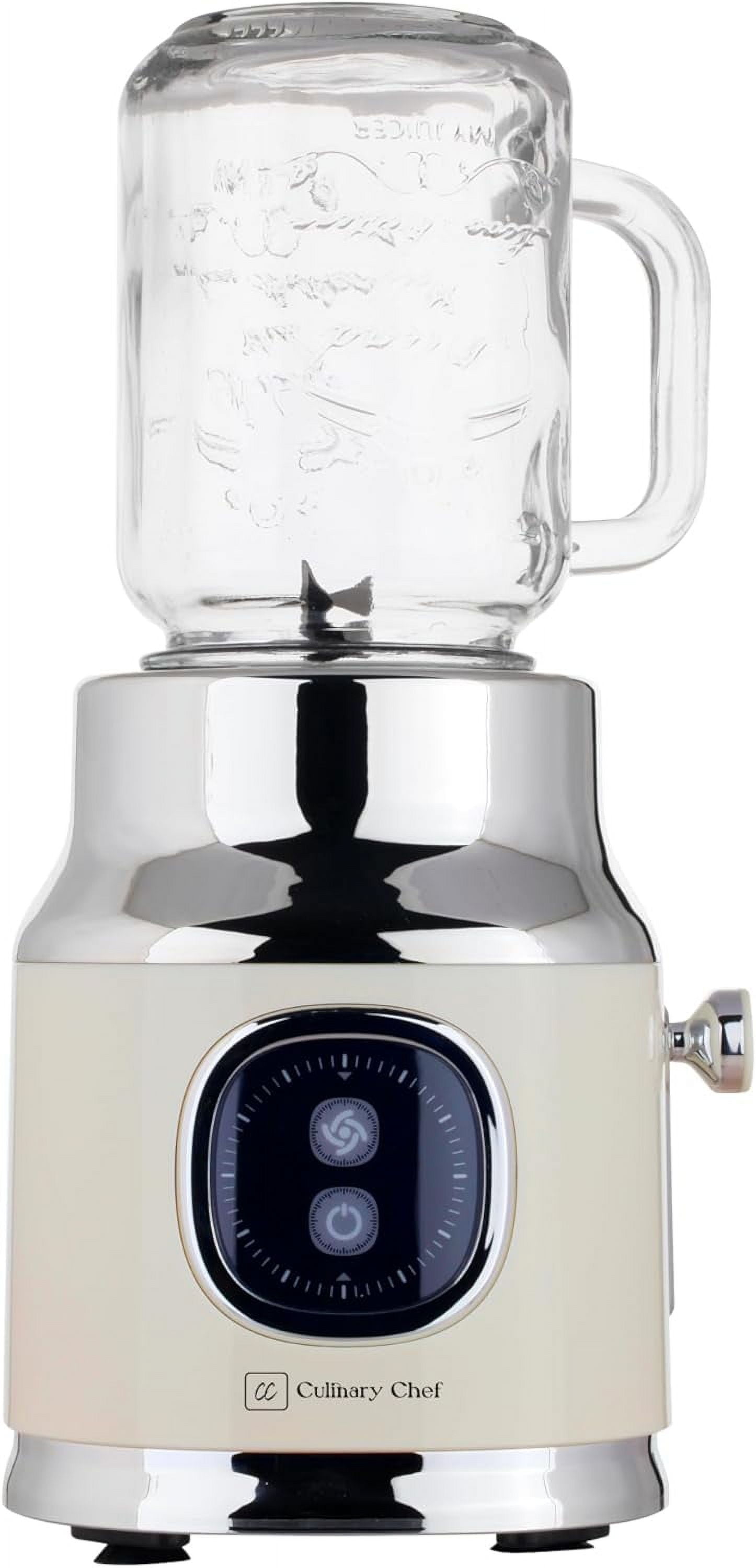 Retro Smoothie Maker Blender with Mason Jar, Perfect for Shakes and ...