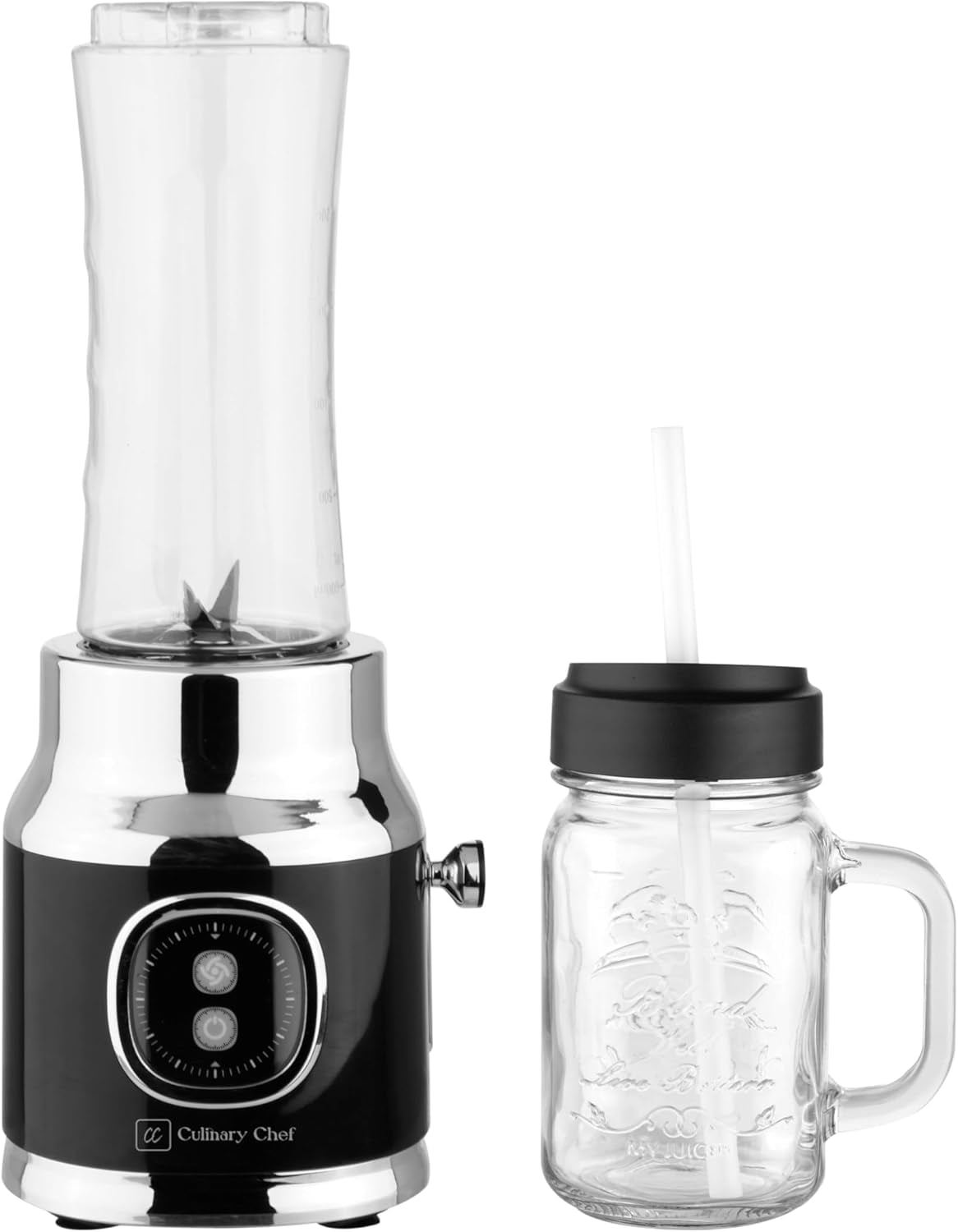 Retro Smoothie Maker Personal Blender with Mason Jar, Perfect for ...