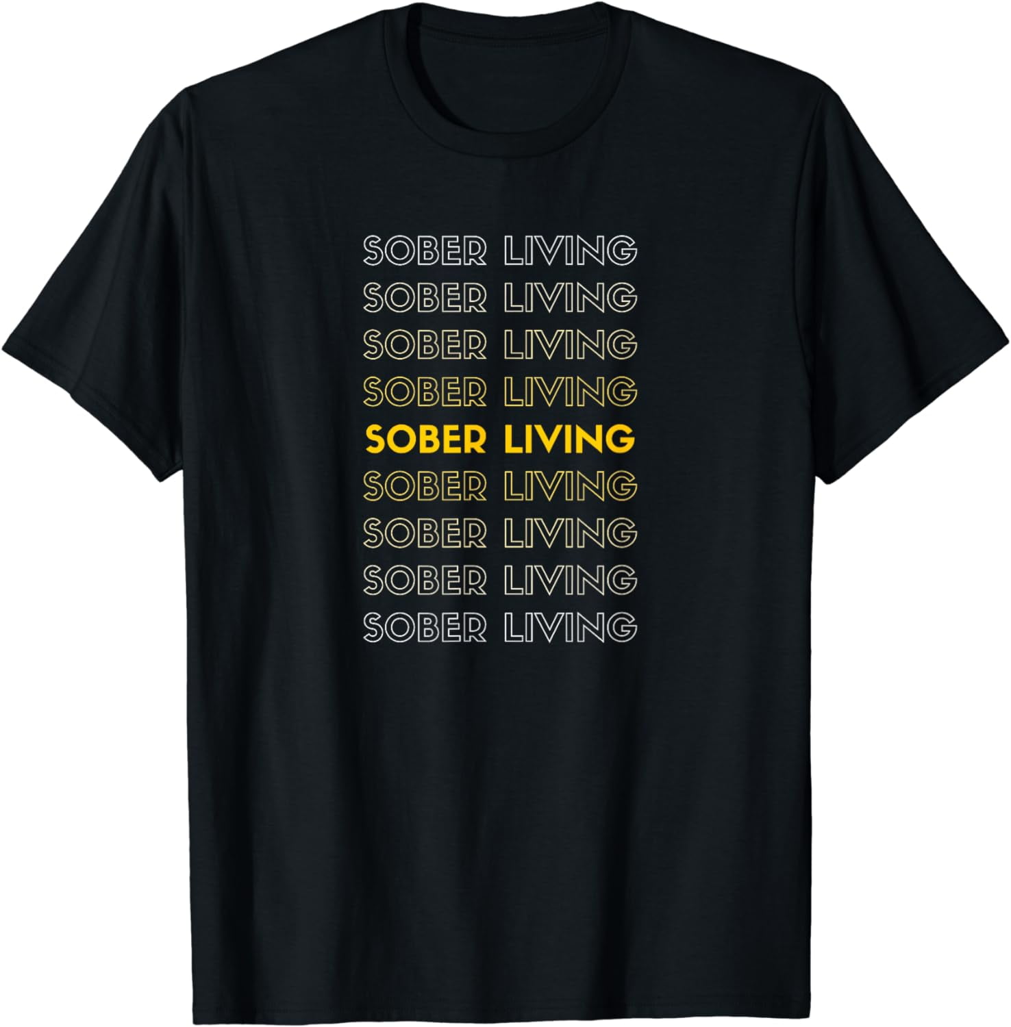 Retro Sober Living Recovery Sobriety AA NA Anniversary T-Shirt ...