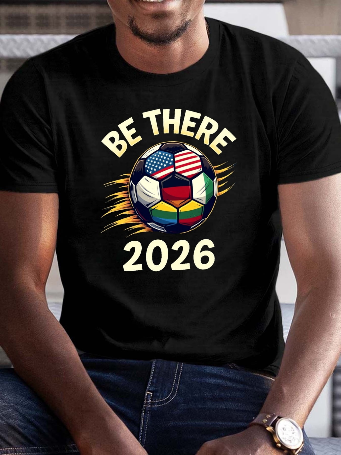 Retro Soccer 2026 Tournament Graphic T-Shirt - Men's Unisex Sports Fan ...